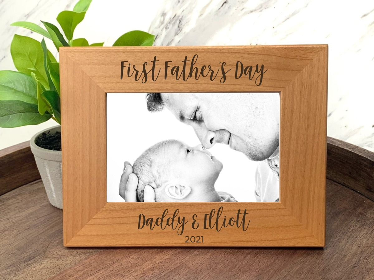 First Father's Day Frame Personalized – Run Wild Engraving & UV Printing